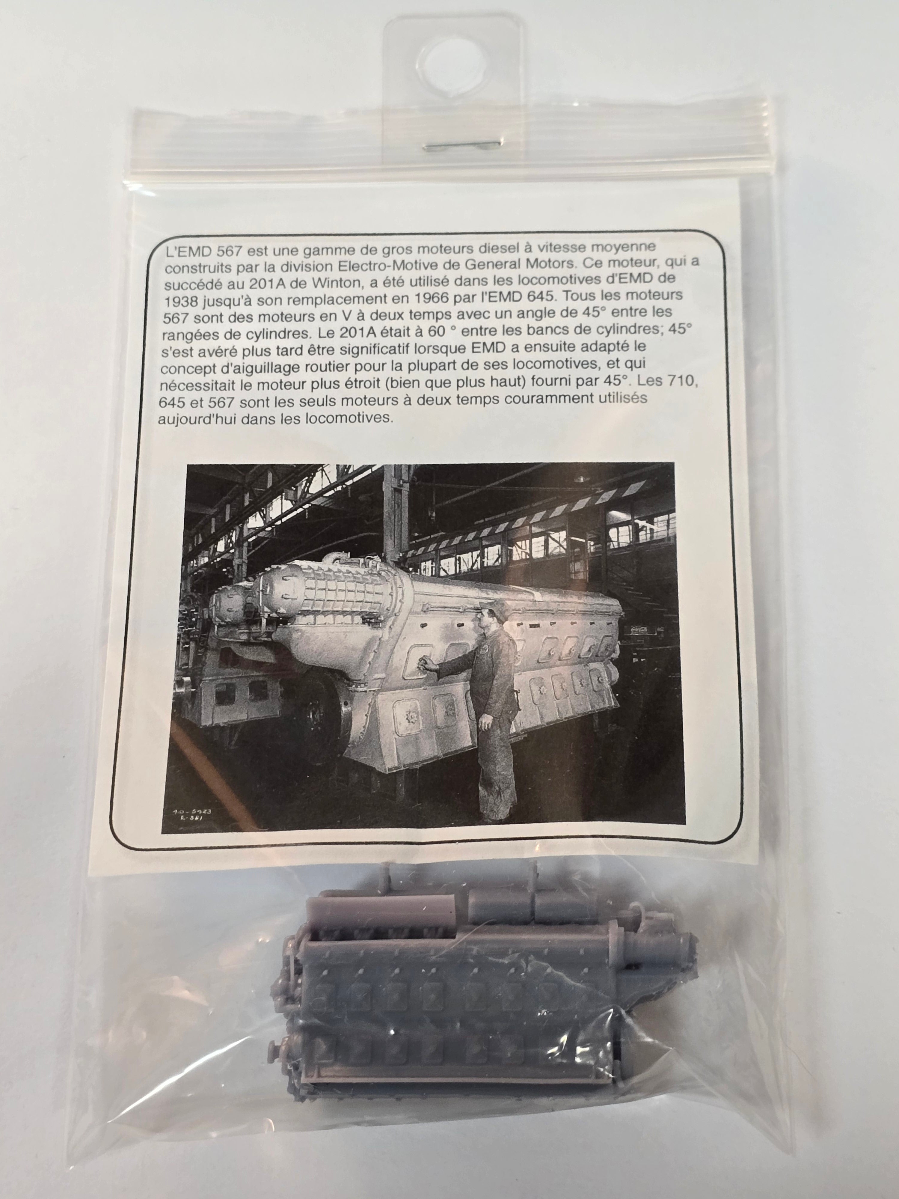 Custom B.T. HO Moteur EMD 567 V16 – Modèle B.T.