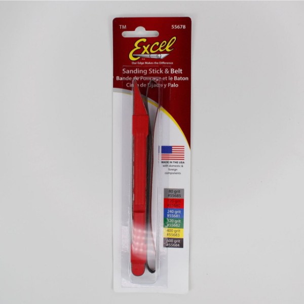 Excel Sanding Stick & Belts - Sanding Stick w/Extra Belt – Modèle B.T.