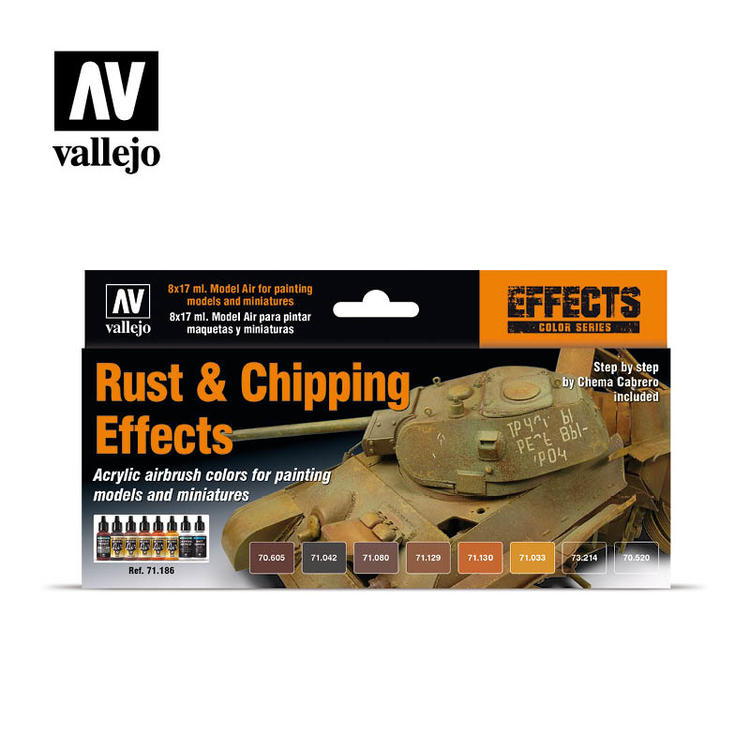 Vallejo Rust & Chipping Effect Set 8pcs. – Modèle B.T.