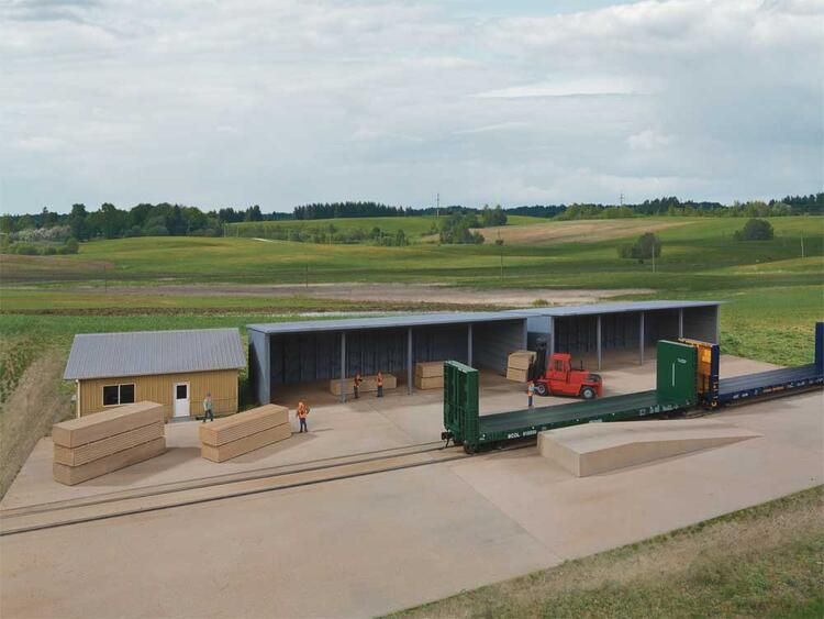 Walthers Cornerstone HO Modern Lumber Transload - Kit – Modèle B.T.