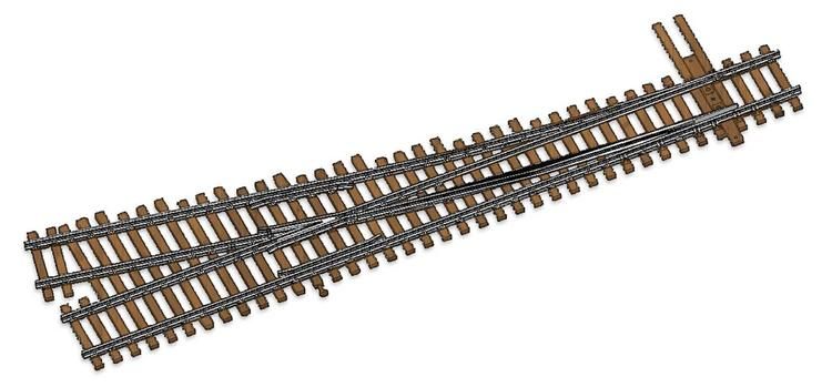 Walthers Track HO Code 83 Nickel Silver DCC Friendly #5 Turnout -- Rig ...