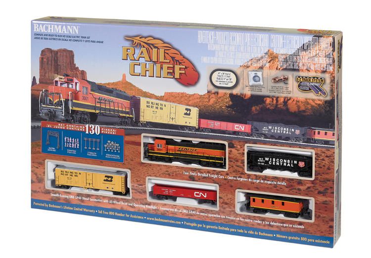 Bachmann HO Rail Chief Train Set - Burlington Northern & Santa Fe ...