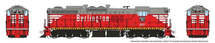 Rapido Trains HO EMD SD9 w/DCC & Sound - Chicago, Burlington & Quincy ...