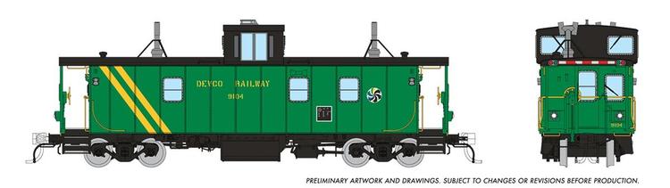 Rapido Trains HO CN Hawker Siddeley Caboose - DEVCO Railway – Modèle B.T.