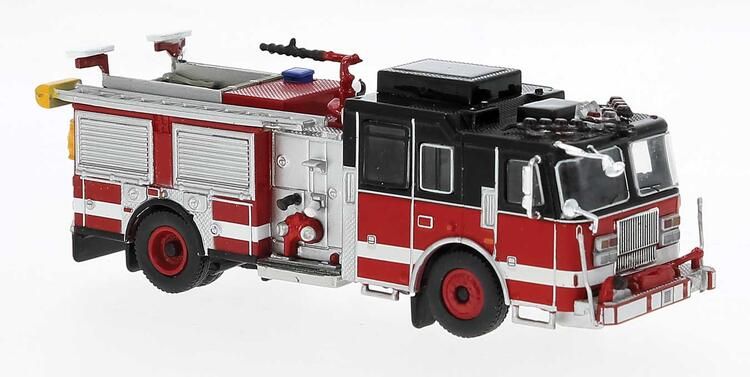 Brekina HO 2012 Seagrave Marauder II Fire Truck - Red, Black, White ...