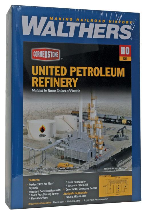 Walthers Cornerstone HO United Petroleum Refinery - Kit – Modèle B.T.