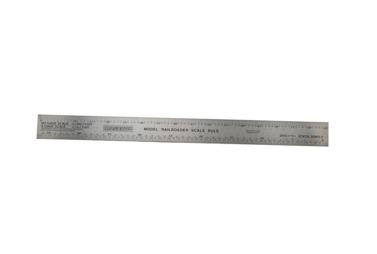 Mascot Model Railroad Scale Ruler HO, N, S and O Scales – Modèle B.T.