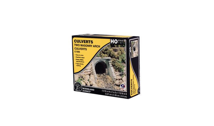 Woodland Scenics HO scale Culverts - Masonry Arch pkg(2) – Modèle B.T.