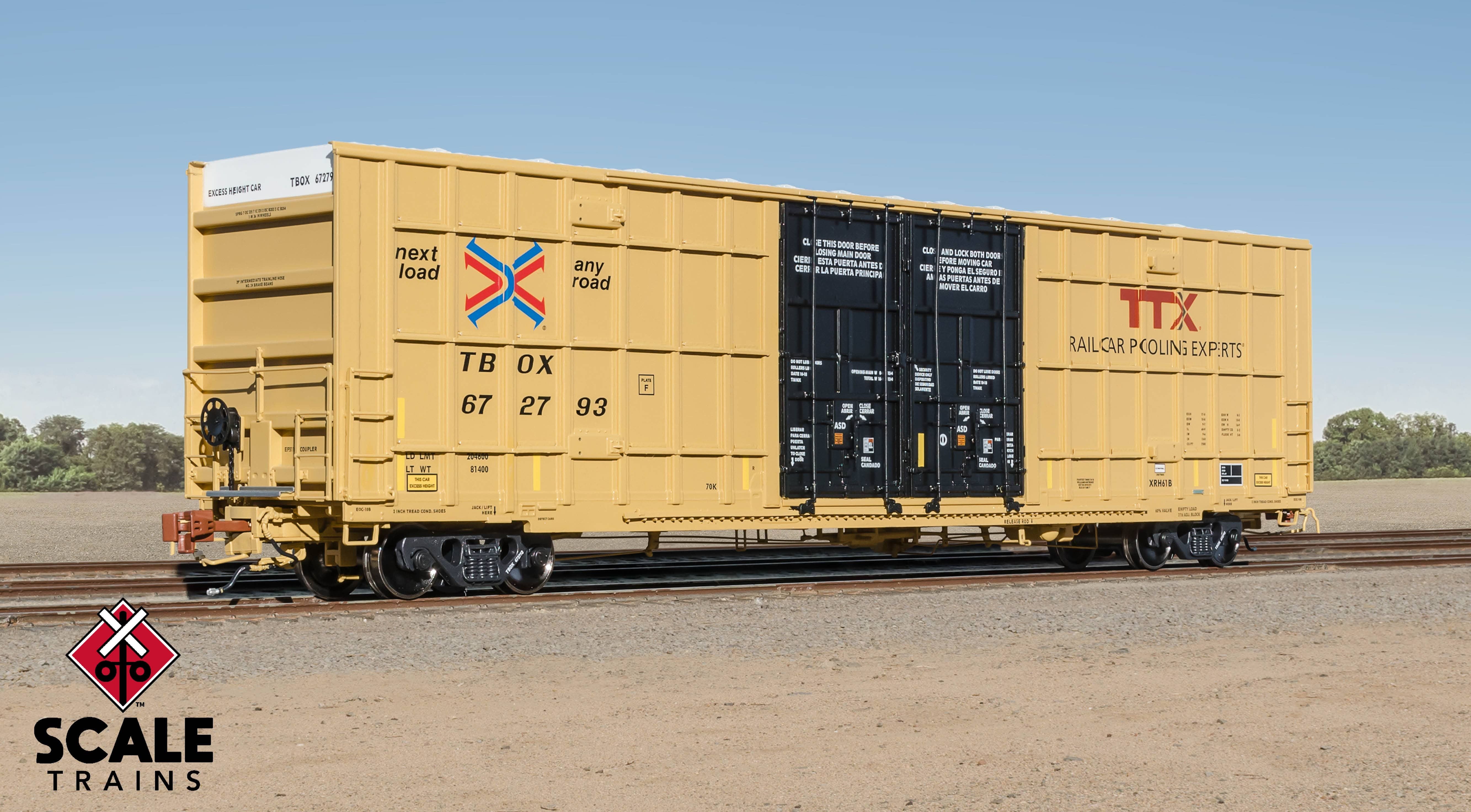 ScaleTrains Rivet Counter HO Trinity 60' 7500 8' Double-Plug-Door High ...